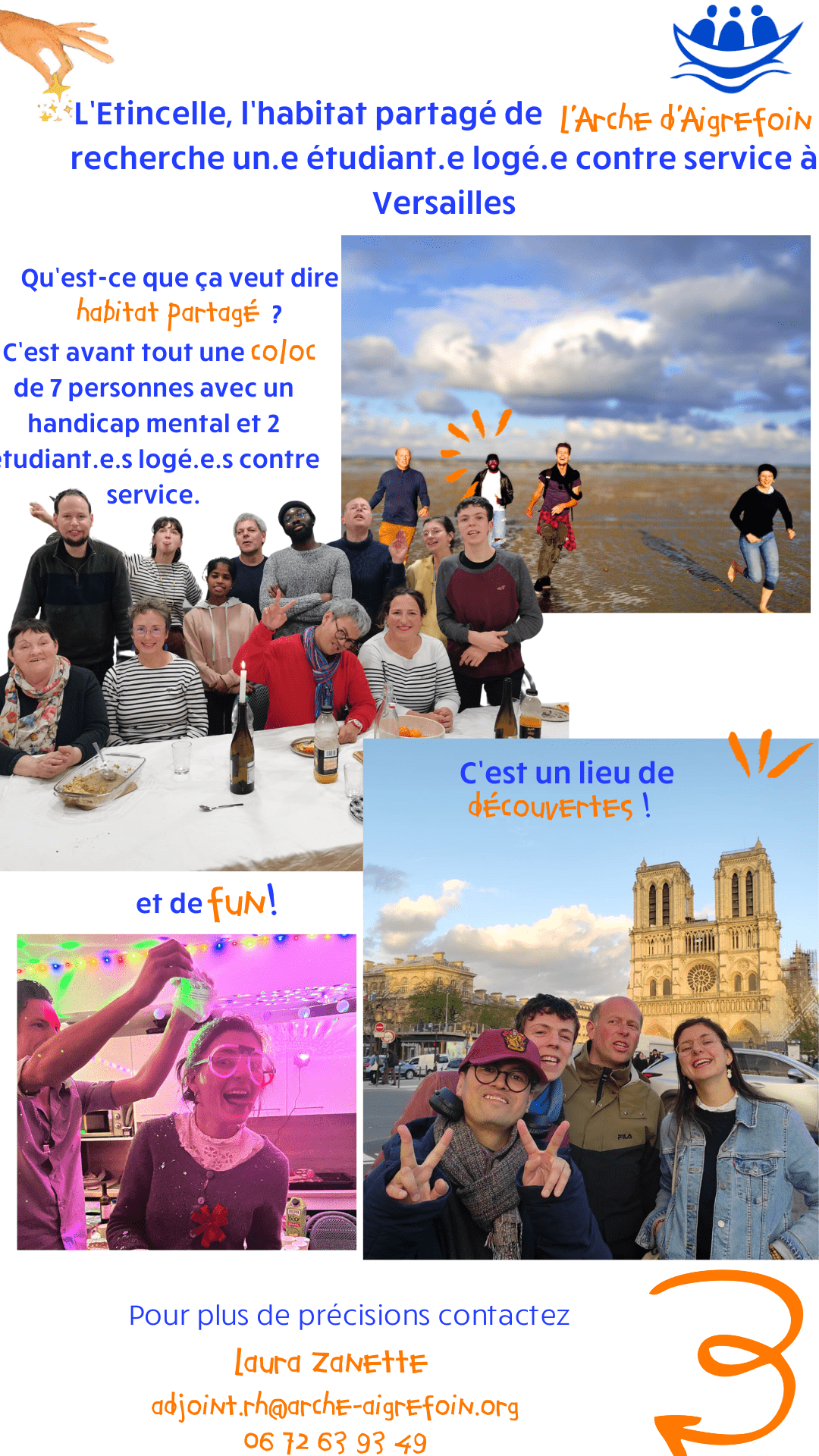 Si tu es étudiant(e), rejoins notre habitat partagé à Versailles !! - L’Arche d’Aigrefoin